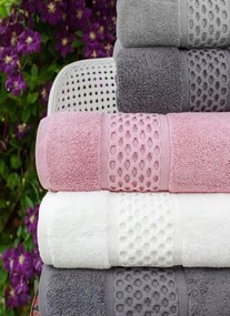 Bavlněný ručník Rete 50x90 cm růžový