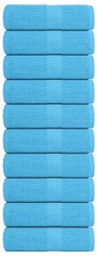 Ručníky pro hosty FROGN 10 ks tyrkysové 30x50 cm 360 g/m² 136973
