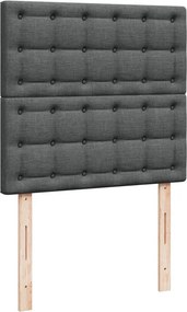 Box spring postel s matrací tmavě šedá 90x200 cm textil 3291178