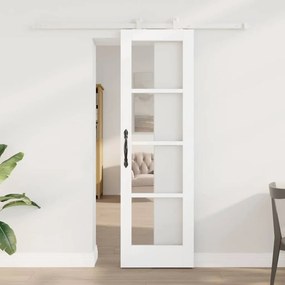 Posuvné dveře ORKDAL 61 x 198,5 cm Masivní borové dřevo a sklo 3332042