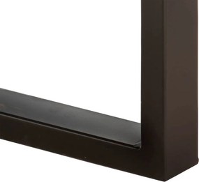 Lavice 110 cm masivní hrubé mangovníkové dřevo a ocel 286460