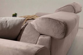 Designová rohová sedačka Heimana 308 cm béžová - levá