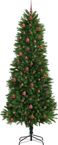Vánoční stromeček s 300 LED diodami s stojanem Zelená 240 cm PE 3396349