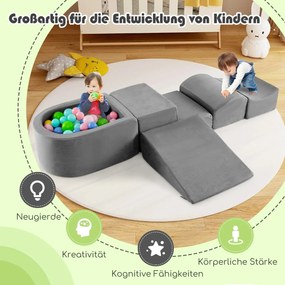 Costway 5 TLG. Foam building blocks Giant building blocks with ball pit (without