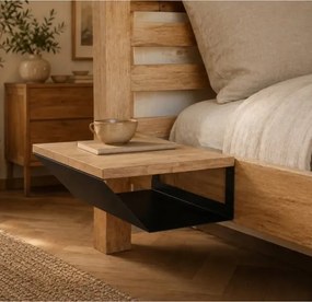 Indický nábytek - Noční stolek 33x13x30 z mangového dřeva Mango natural