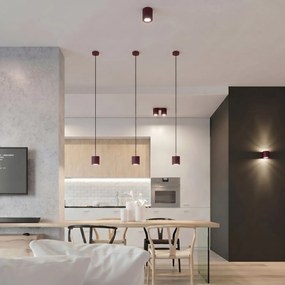Sollux Lighting Nástěnné svítidlo ORBIS 1 bordó