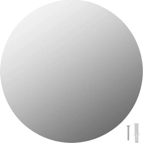 Nástěnné zrcadlo bez rámu s LED osvětlením kulaté sklo 3078646