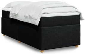 Box spring postel s matrací černá 90x200 cm textil 3285347