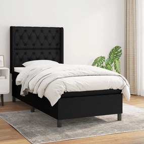 Box spring postel s matrací černá 80 x 200 cm textil 3131627