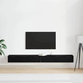 Nástěnná skříň 2 ks Černý dub 102 x 30 x 20 cm Kompozitní dřevo 3333075