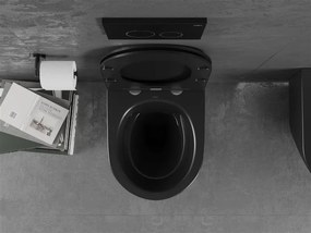 Mexen LENA BLACK WC závěsný klozet rimless, Slim, duroplast 3322XX85 - MEXEN