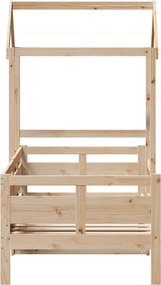 Válenda se střechou 80 x 200 cm masivní borové dřevo 3282290