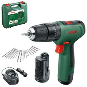 Bosch - 12V AKU vrtačka s příklepem a příslušenstvím, 2x aku 1,5 Ah Li-Ion, nabíječka 06039D3105