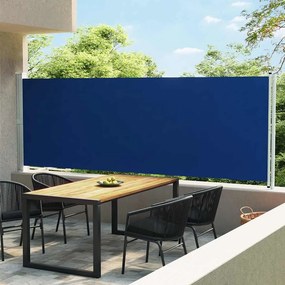 Zatahovací boční markýza / zástěna 600 x 160 cm modrá 313377