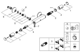 GROHE 345942430 - Termostatická sprchová baterie PRECISION START DN 15 černá