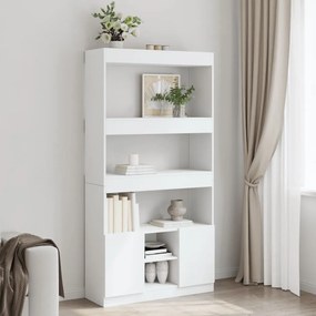 Skříň highboard bílá 92 x 33 x 180 cm kompozitní dřevo