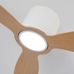 ZEVENTI - LED Stropní ventilátor VENTORA LED/24W/230V Wi-Fi Tuya bílá/dub + DO