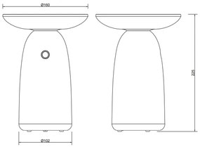 Globo 36625W - LED Stmívatelná solární dotyková lampa LED/10W/230V IP54 bílá