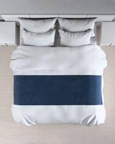 Hotelový přehoz – běhoun Velvet 60x200 cm barva tmavě modrá látka lesklé, sametová