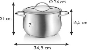 TESCOMA Hrnec s poklicí HARMONY ø 24 cm, 7,0 l