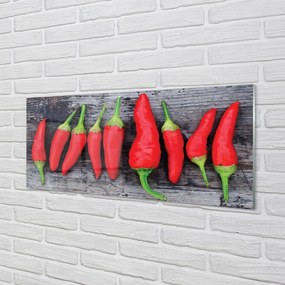akrylový obraz červené papriky 120x60 cm