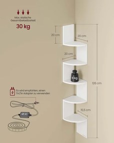 Rohová police s LED osvětlením LBC630W01