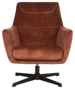 LABEL51 Sametové křeslo TOBY oranžové CM-55.002