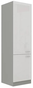 Vysoká kuchyňská skříňka Multiline 60 LO-210 2F, Barva: šedá / bílý lesk