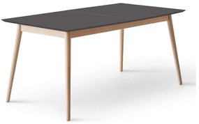 Rozkládací jídelní stůl s černou deskou v černo-přírodní barvě 90x165 cm Meza – Hammel Furniture