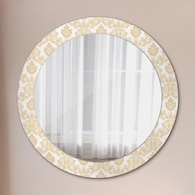 Kulaté dekorativní zrcadlo Baroque damask fi 70 cm