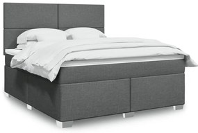 Box spring postel s matrací tmavě šedá 180x200 cm textil 3292861