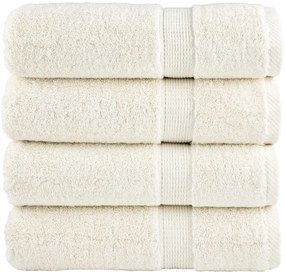 Premium ručníky SOLUND 4 ks krémové 70 x 140 cm 600 g/m² 137477