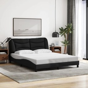 Rám postele bez matrace Hvar černý 160 x 200 cm textil 3207781