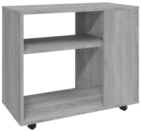 Odkládací stolek šedý sonoma 70 x 35 x 55 cm kompozitní dřevo - Default Title