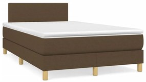 Box spring postel s matrací a LED tmavě hnědá 120x190 cm textil 3270077