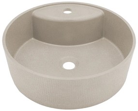 Laveo Cliff, granitové umyvadlo na desku 430x430x142 mm, béžová, LAV-VGC1410T
