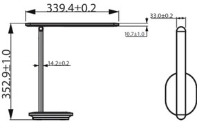 Philips - LED Dotyková stolní lampa IVORY LED/5W/5V 2700/3600/5000K CRI 90