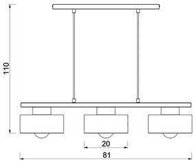 Lustr na lanku MARTI 3xE27/15W/230V bílá/chrom