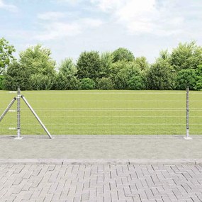 Zahradní euro plot s betonovým základem 10 x 0,6 m Stříbrná 3351014