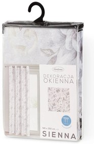 ZÁVĚS NA KROUŽCÍCH SIENNA 140X250 CM KVĚTY