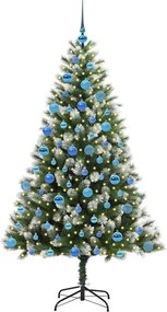 Umělý vánoční stromeček s umělým sněhem 300 LED Teplá bílá 3395449