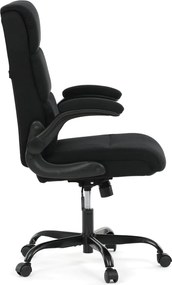 Kancelářské křeslo REBO — látka, černá, nosnost 150 kg