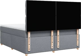 Box spring postel s matrací světle šedá 180 x 200 cm textil 3291366