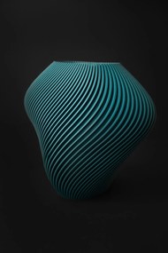 VÁZA TORACE - S jedinečným designem, transformative teal