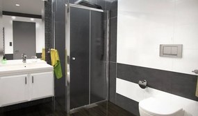 NICOL COMBI Chrom 100x80 grape Sprchový kout s posuvnými dveřmi
