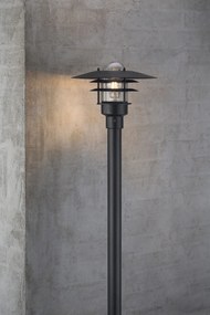 Černý zahradní sloupek Lønstrup 32 pro žárovku E27 116cm  - Nordlux