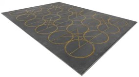 koberec EMERALD výhradní 1010 glamour, stylový kruhovýy šedá / zlato velikost 120x170 cm | krásné koberce cz