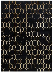 Hans Home | Kusový koberec Gloss BB407C C72 86 black/gold - 200x290