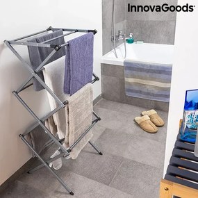 Skládací kovový sušák na prádlo se třemi výškami Cloxy - 11 tyčí - InnovaGoods