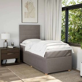Box spring postel s matrací taupe 80x200 cm textil 3294187